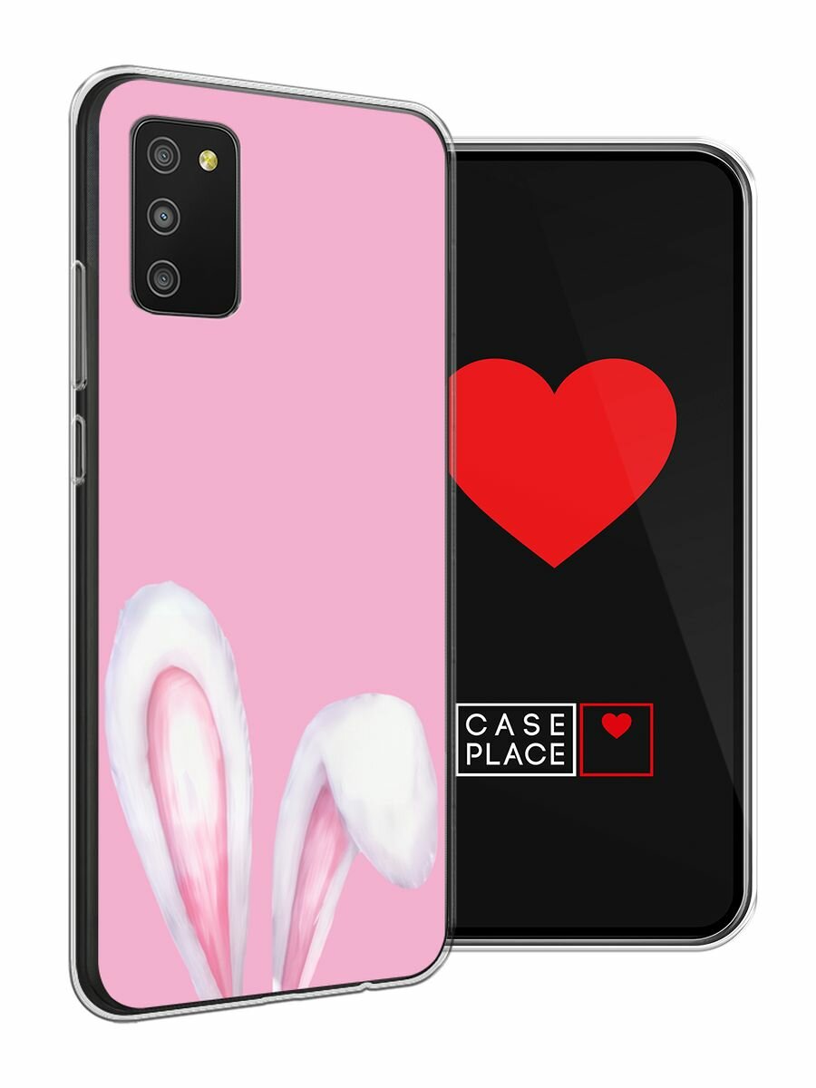 Чехол на Samsung Galaxy A02s / Самсунг Галакси A02s с принтом "Кроличьи уши 1" — фото 1