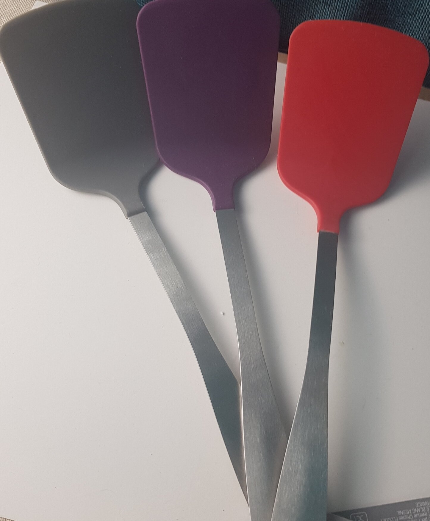 !09 Набор из 2-х Лопаток + подарок (кулинарные инструменты 8 штук)- Лопака+Лопатка с прорезями 38 см. цвет микс