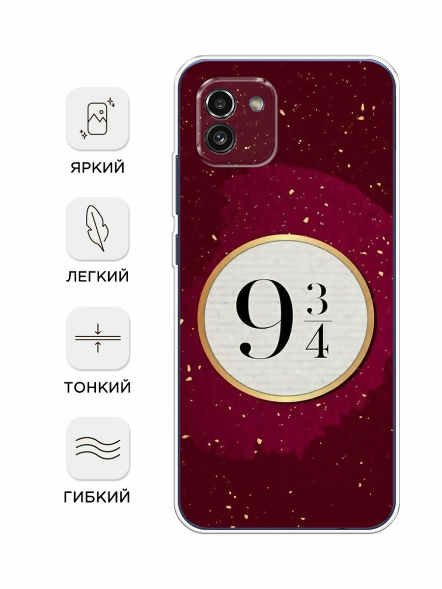 Чехол на Samsung Galaxy A03 / Самсунг Галакси А03 с принтом 9 и 3/4 — фото 1
