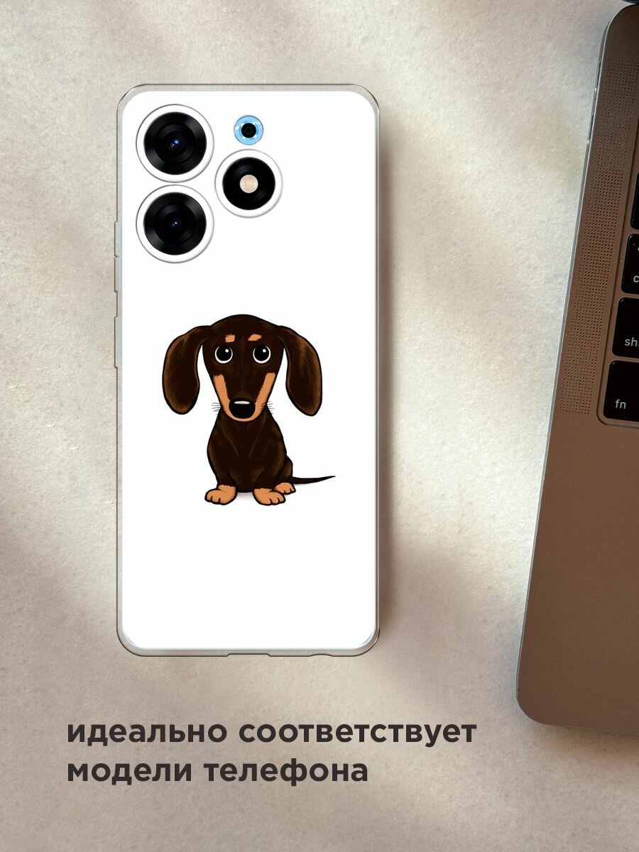 Чехол на Tecno Spark 10 Pro / Текно Спарк 10 Про с принтом "Маленькая такса" — фото 1