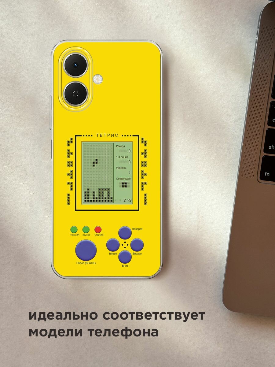 Чехол на Tecno Spark Go 2 / Текно Спарк Го 2 с принтом Желтый тетрис — фото 1