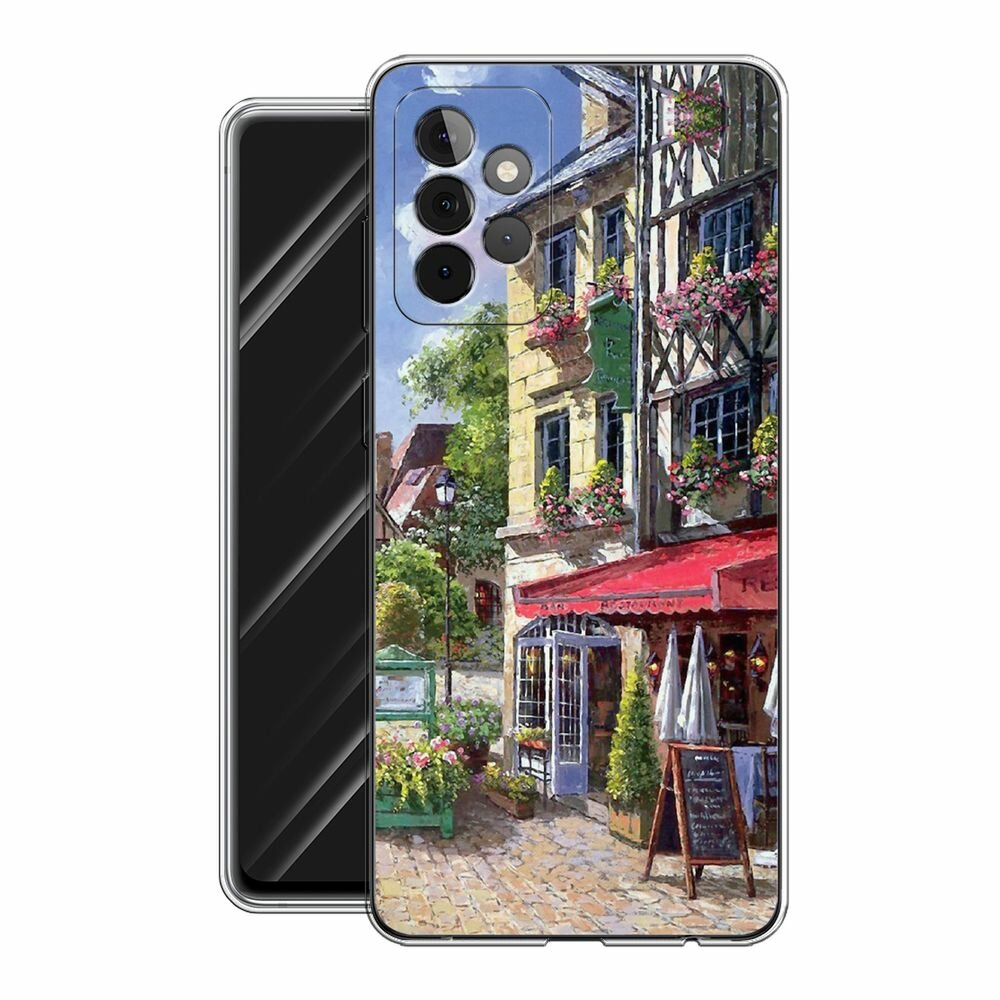Чехол на Samsung Galaxy A72 / Самсунг Галакси А72 с принтом "Старая улица" — фото 1