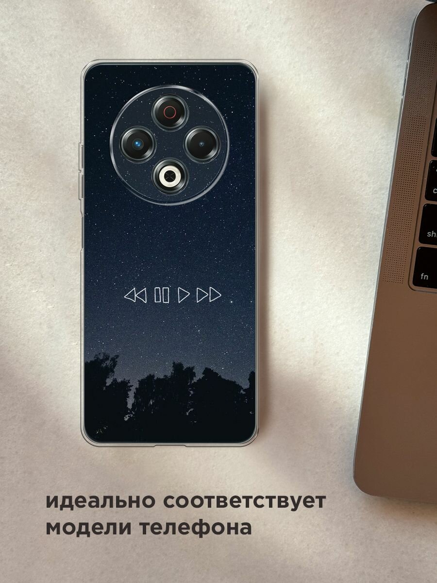 Чехол на Tecno Spark 30 / Текно Спарк 30 с принтом "Космическая музыка" — фото 1
