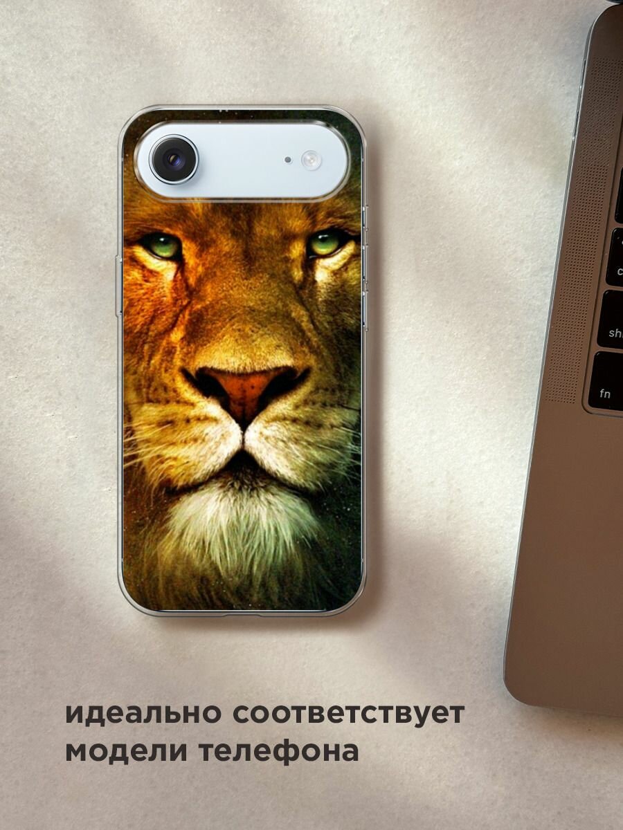 Силиконовый чехол на Apple iPhone Air / Айфон Айр с принтом "Лев арт 8" — фото 1