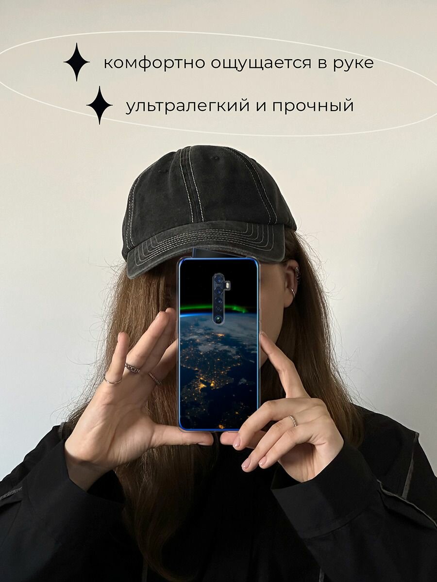 Чехол на Oppo Reno 2 / Оппо Рено 2 с принтом "Земля из космоса" — фото 1