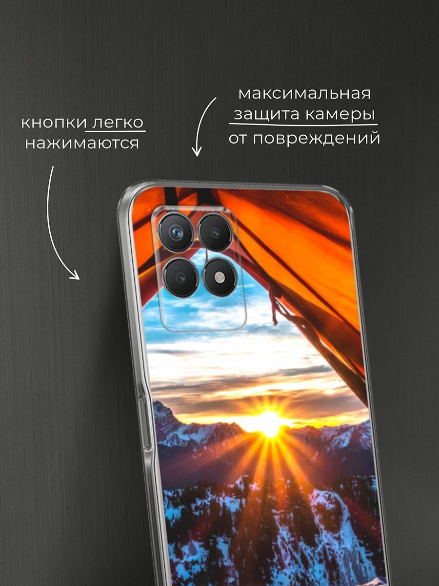 Силиконовый чехол на Realme 8i / Реалми 8i с принтом "Горы 7" — фото 1
