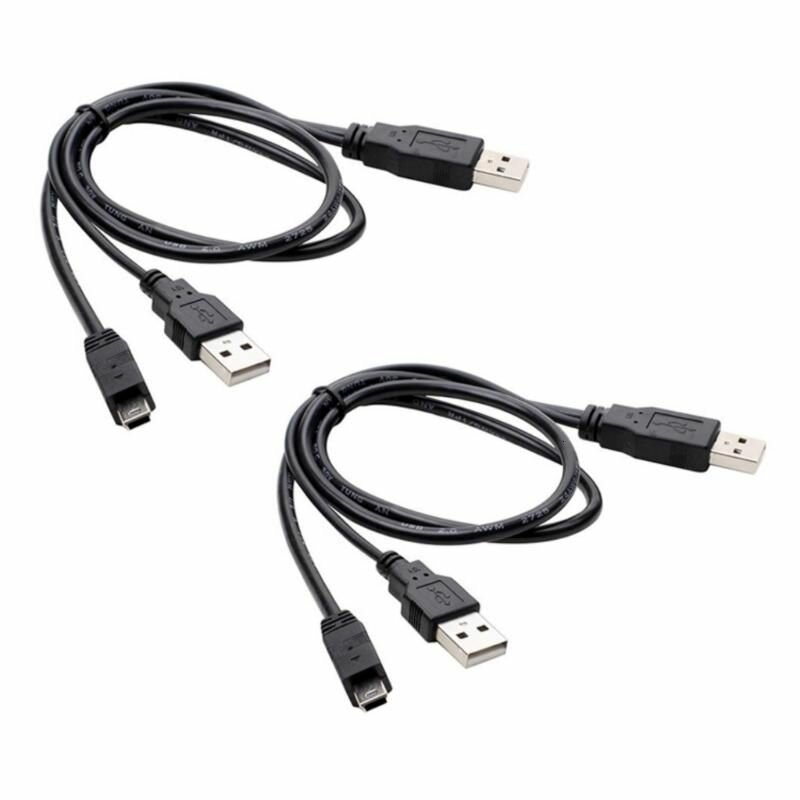 Кабель Mini 5Pin на двойной USB A Male для внешних HDD и DVD, 2pc