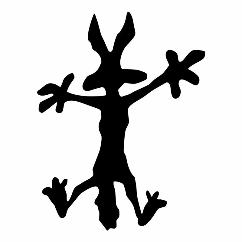 Новые креативные стикеры gecko для стайлинга автомобиля, Хитрый Койот, автомобильные black, 15cm