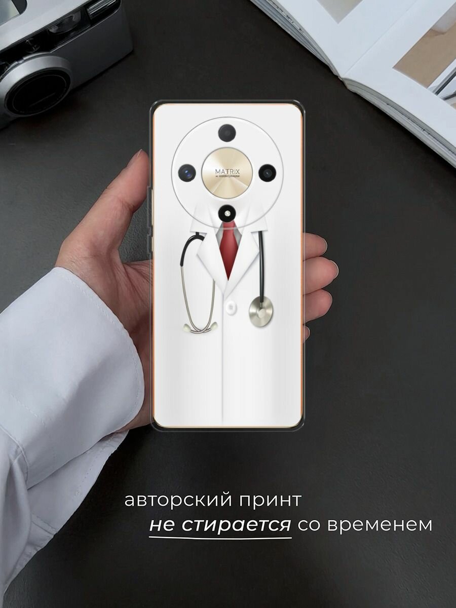 Силиконовый чехол на Honor X9b / Хонор X9B с принтом "Халат врача" — фото 1