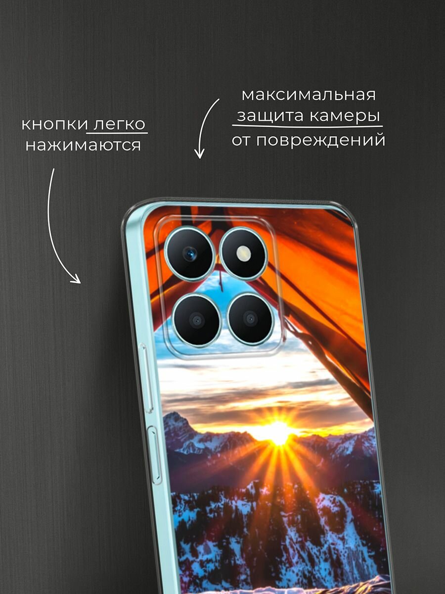Силиконовый чехол на Honor X6A / Хонор X6A с принтом "Горы 7" — фото 1