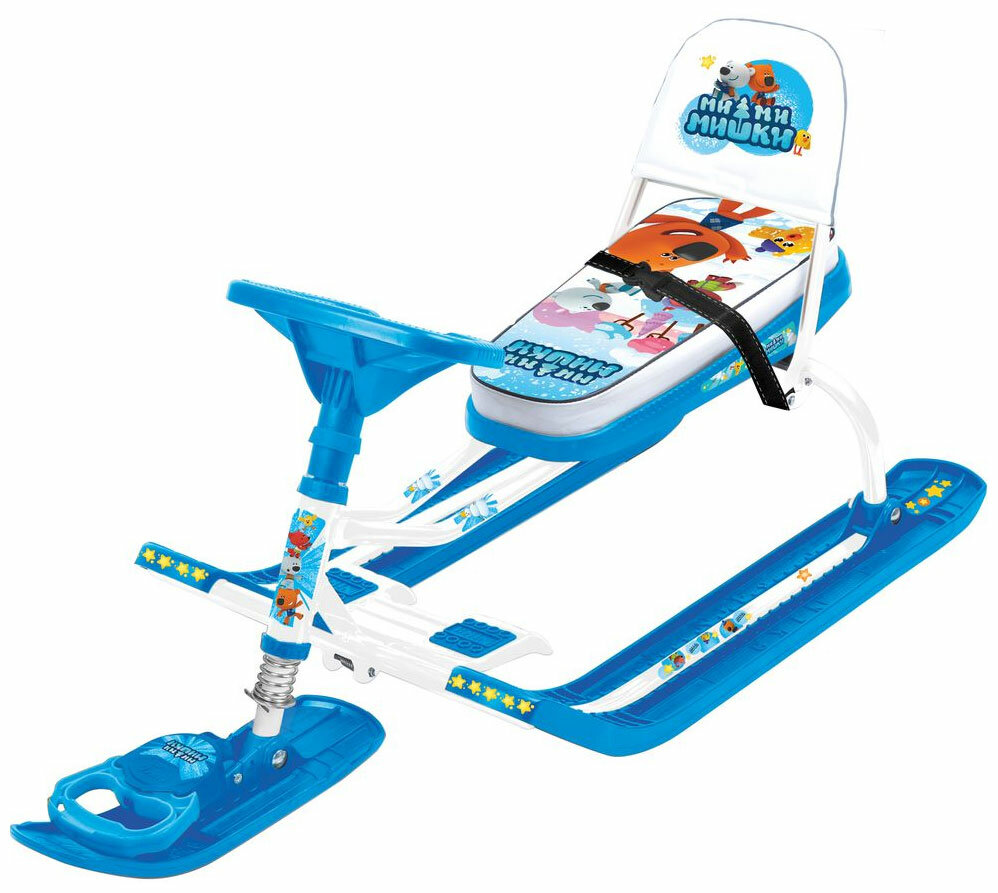 Снегокат Ника Тимка спорт 4-1 (ТС4-1) Ми-ми-мишки на голубом