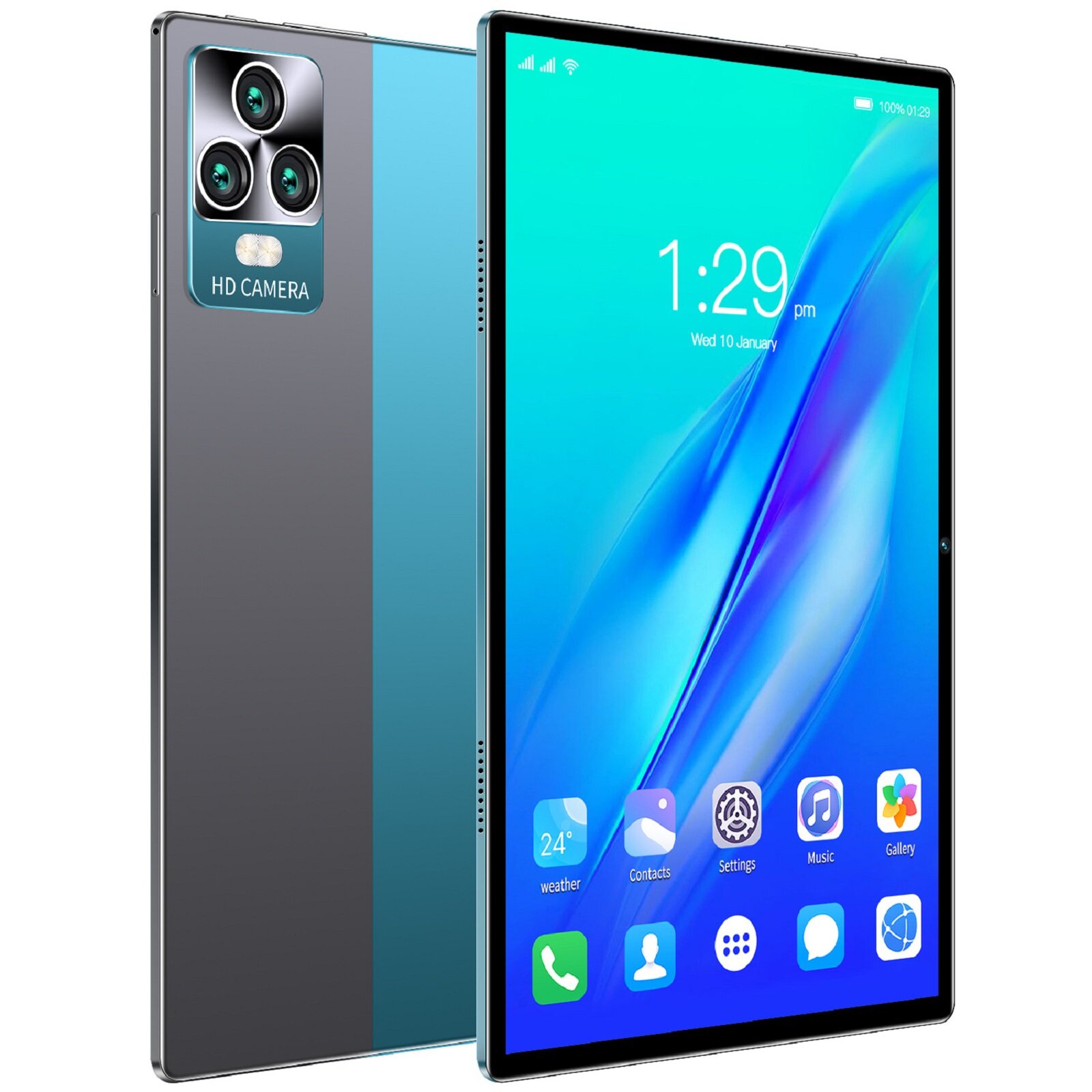 Планшет 10.1 дюйм Android 8.1 SmartPad с 2GB+32GB 1280x800 IPS HD сенсорным экраном 5MP+8MP двойной камерой поддержка BT/WIFI 2.4G&5.0G двойная частота для игр просмотра видео, цвет синий серебристый розовый золото (опционально), размер 928x58.8x0.8mm,