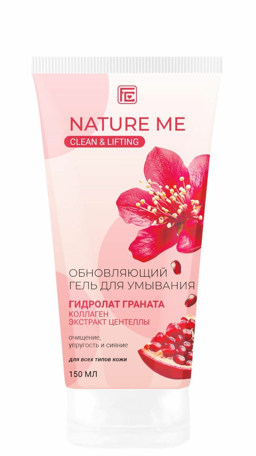 Гель для умывания Family Cosmetics Nature Me, обновляющий, с гидролатом граната, 150 мл