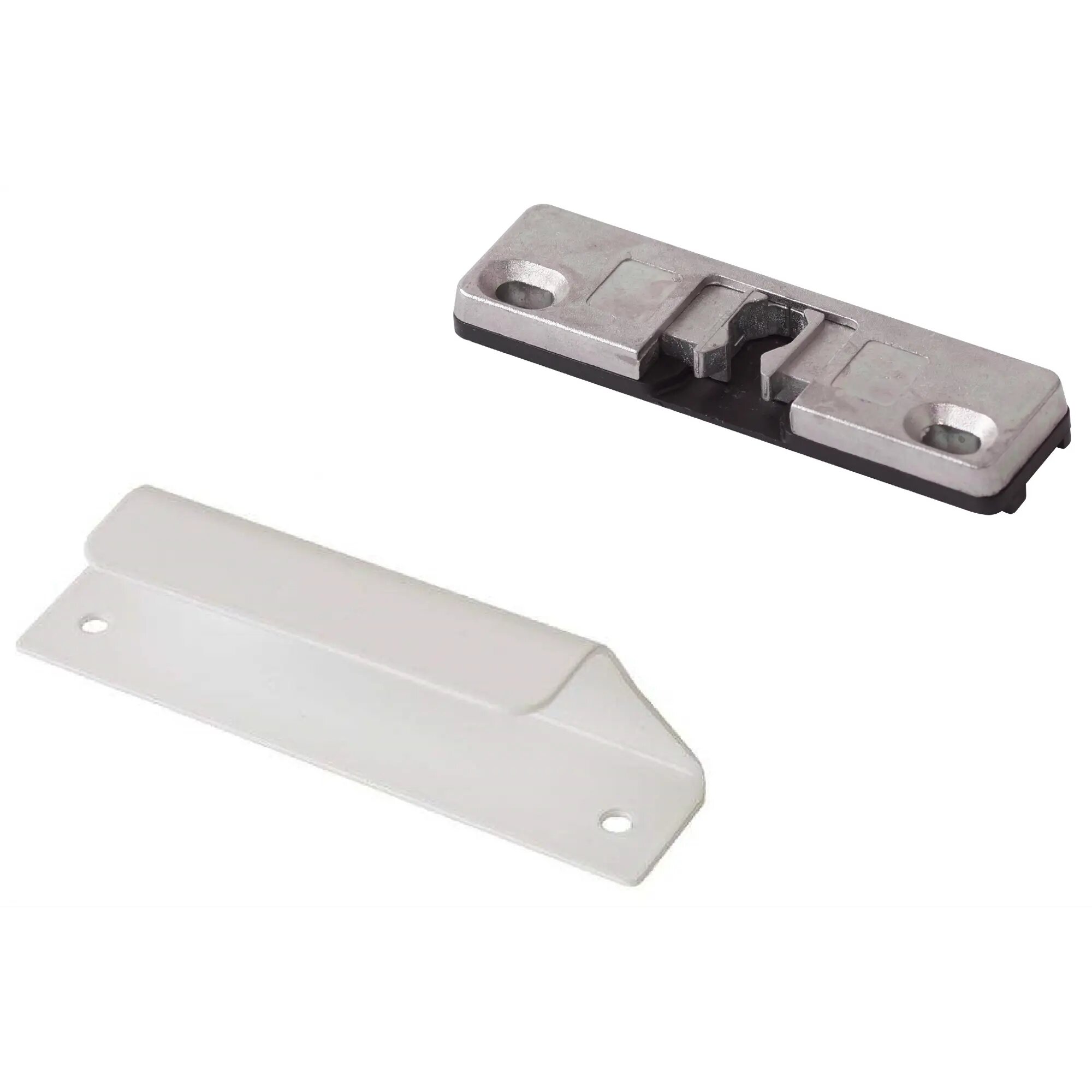 Защелка балконная с ручкой 13 мм металл белого цвета с креплением и простым монтажом