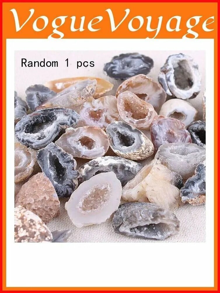 10 шт. натуральных кристаллов агата око с неправильной формой для стильных украшений, 1 шт.