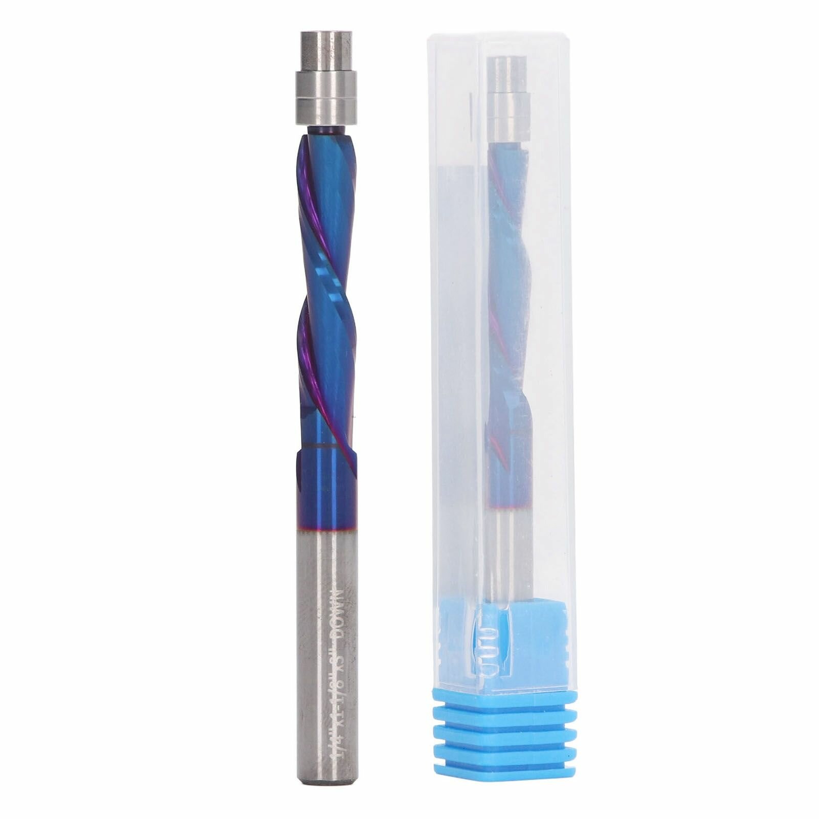 Фрезер для обрезки с верхним резцом спирального типа с подшипником из твердого карбида 1/4 дюйма, универсальный инструмент для обработки дерева