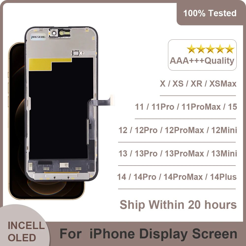 OLED-дисплей для iPhone X XR XS Max, LCD Incell для iPhone 11 12 13 Pro Max 13 Mini 14 INCELL For 11