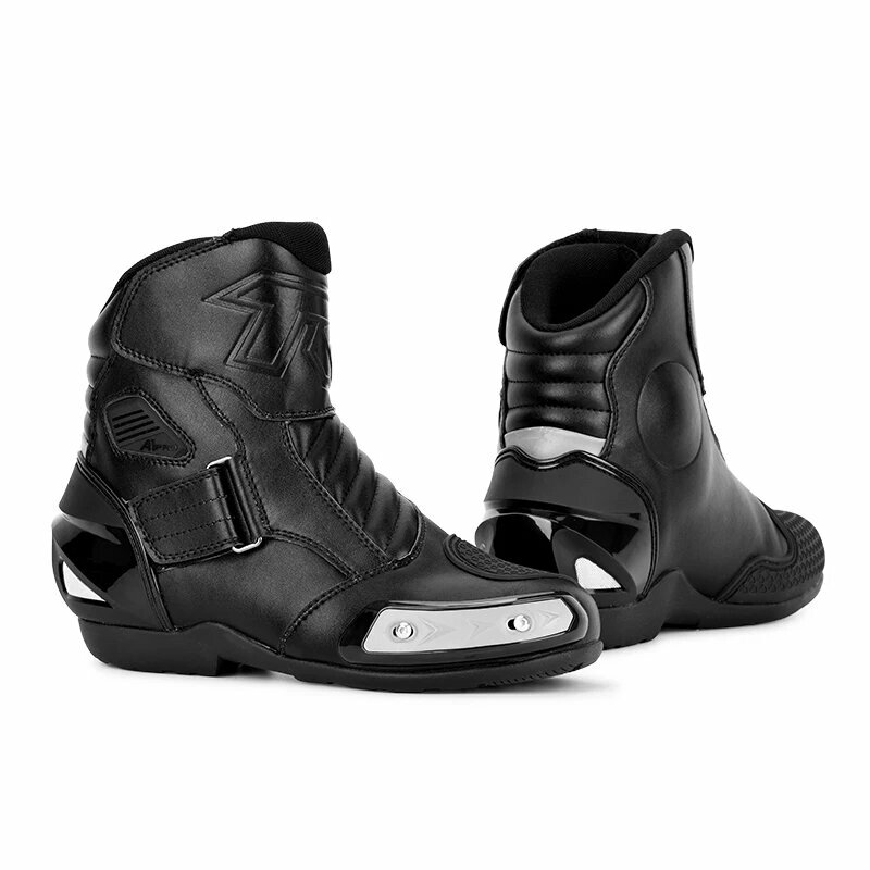 Мотоботы TIGER TR-R1 2025: летние дышащие мотоботы для отдыха и коротких 42, Черный, A1-PRO Black