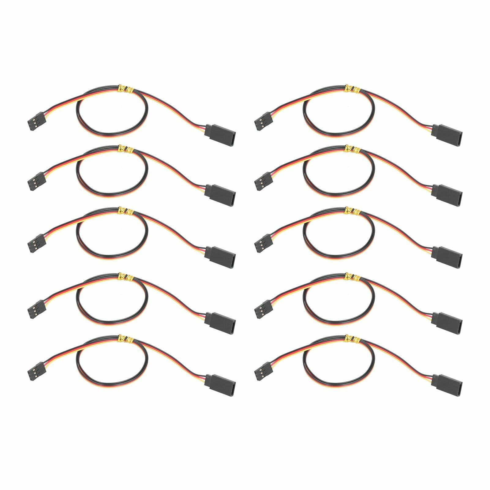 10 шт. удлинительный кабель для сервопривода, 458 мм, 3-контактный, прочный, прочный, широкого применения, удлинительный провод для сервопривода