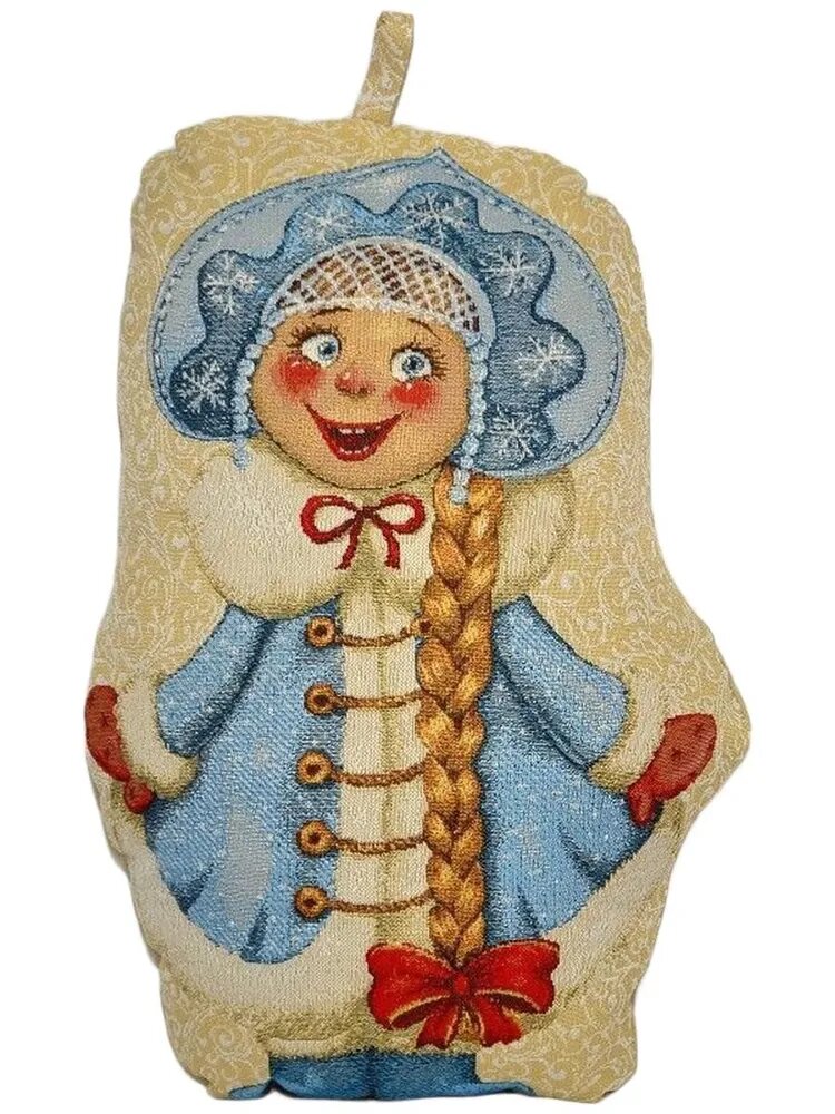 Подушка-игрушка Гобеленовая 35х50 "Снегурочка" Для Интерьера Декоративная