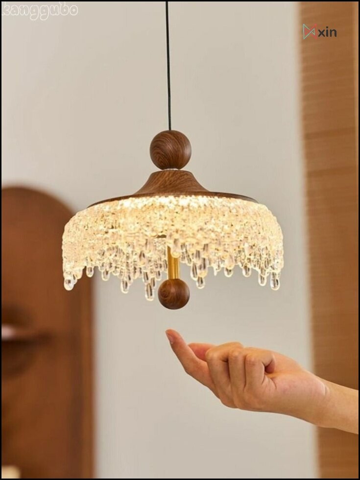 Подвесной светильник в форме капли ореха, Можно поднимать и опускать на ощупь