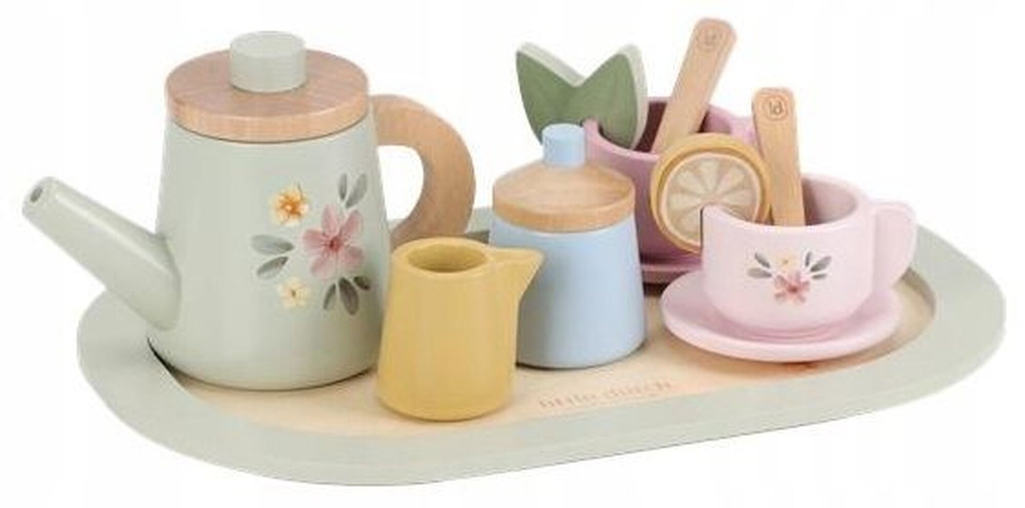 Игровой набор Little Dutch - Детский игрушечный деревянный чайный сервиз - LD2507