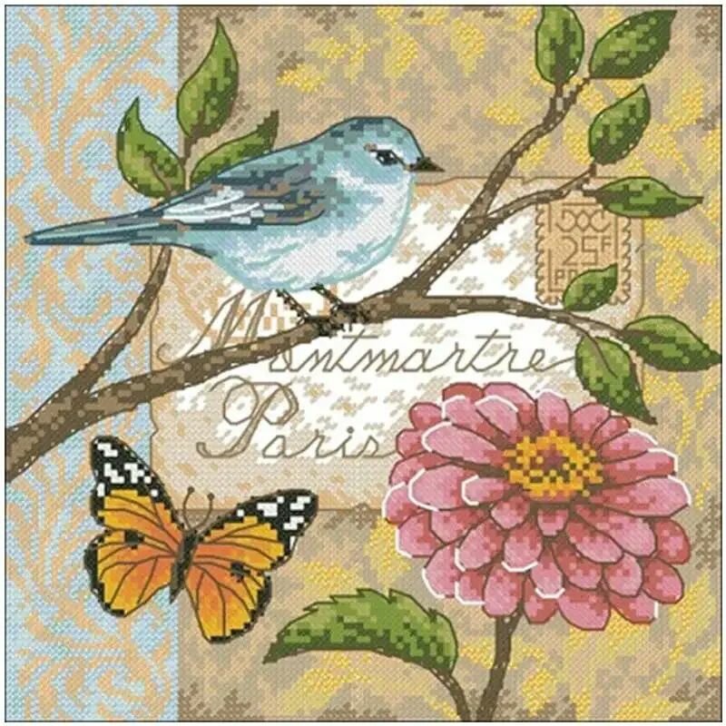 70-65103 Набор для вышивания крестом "Птичья почта",15*15см, DIMENSIONS