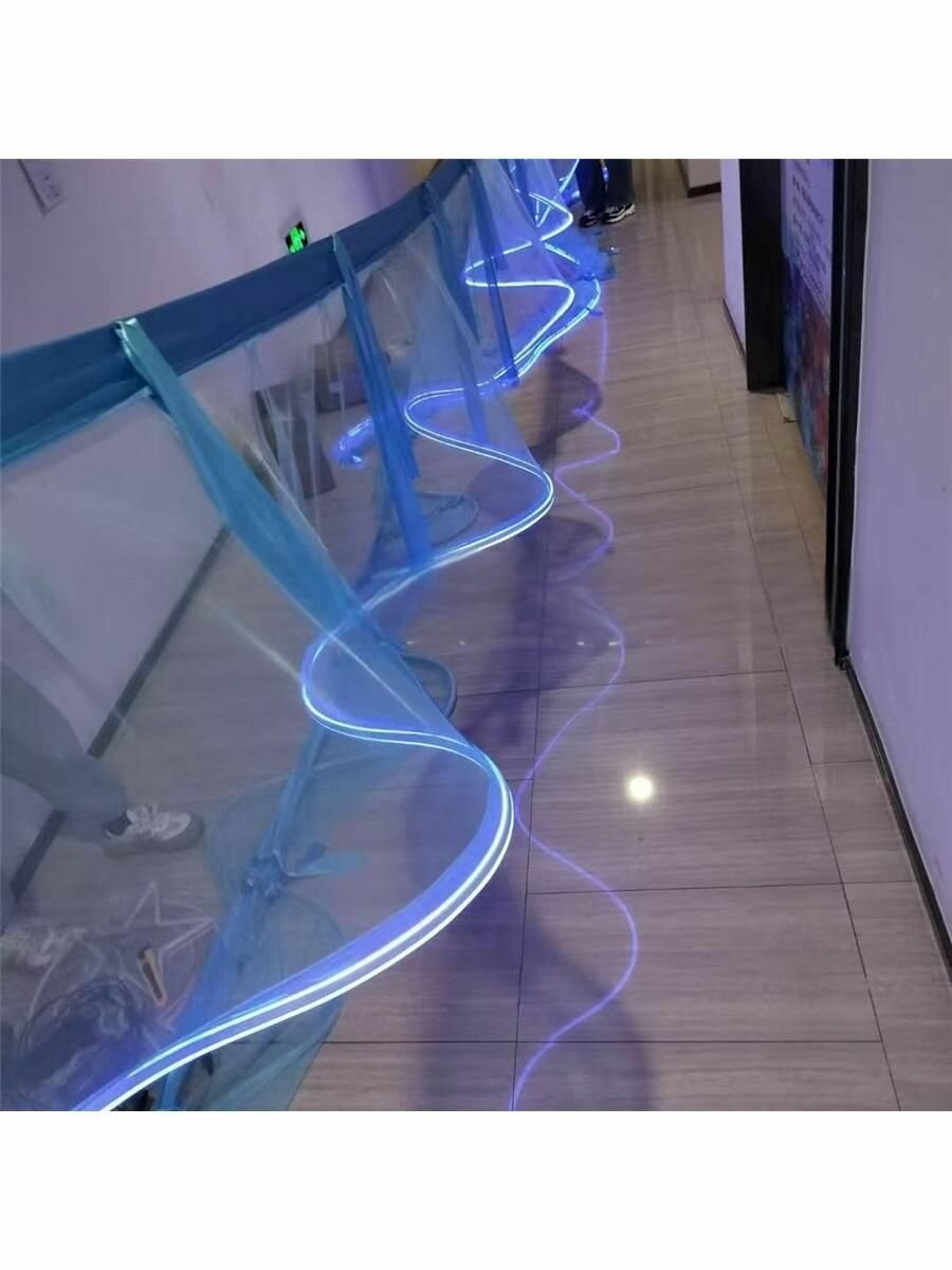 Светодиодная гирлянда-занавес для потолка, Светящийся тюль, Водонепроницаемая LED лента для свадьбы, кемпинга, ресторана, украшения интерьера и экстерьера