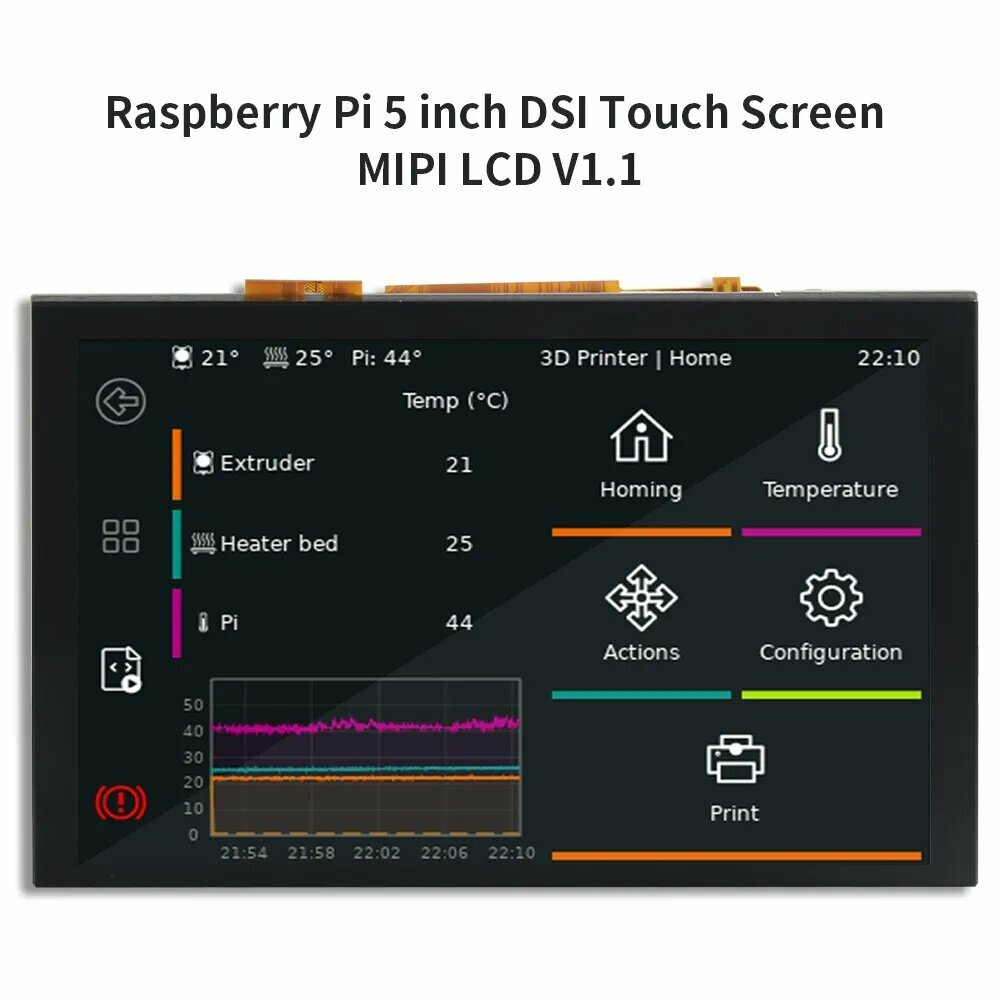 5-дюймовый сенсорный экран Raspberry Pi HDMI для 3D-принтера Voron Vzbot