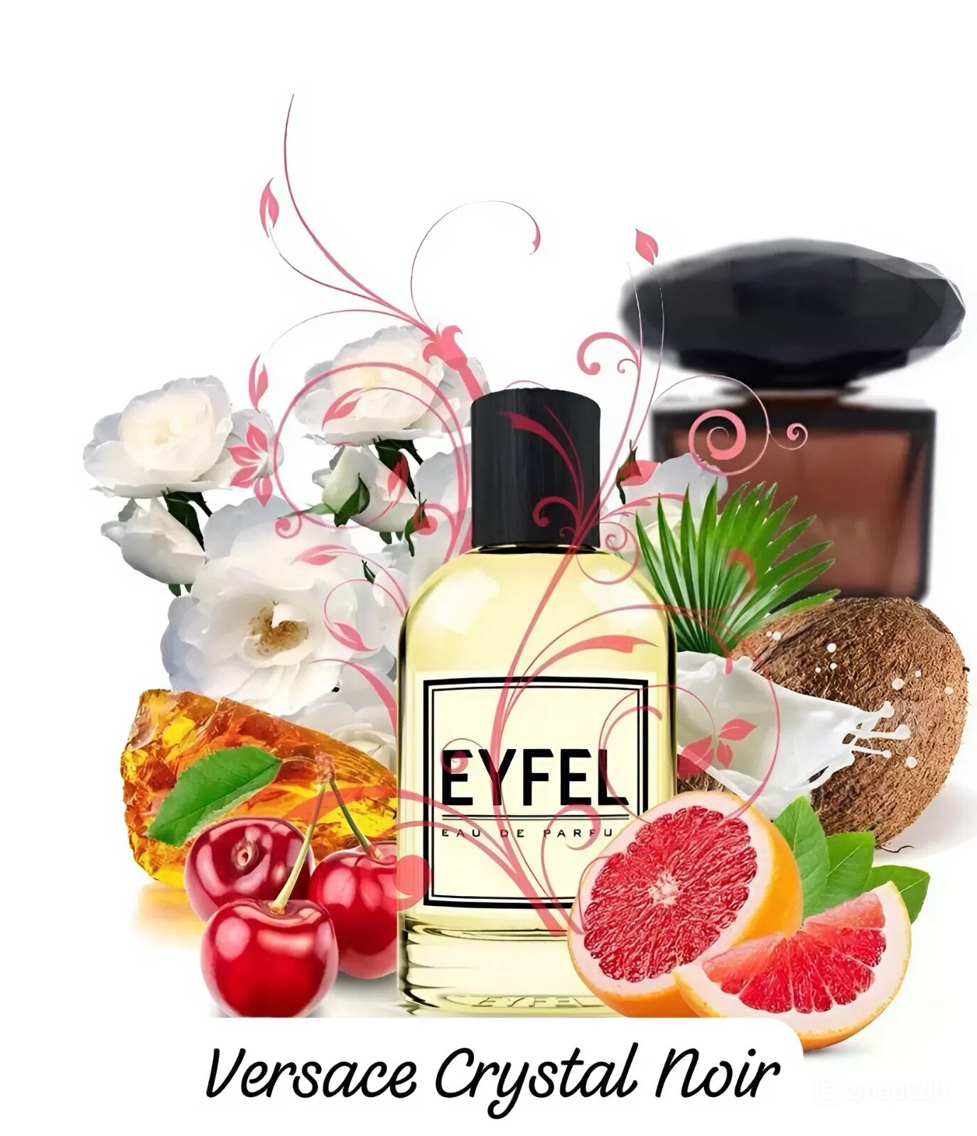 Духи женские EYFEL W56 Crystal Noir, восточные цветочные, 50 мл