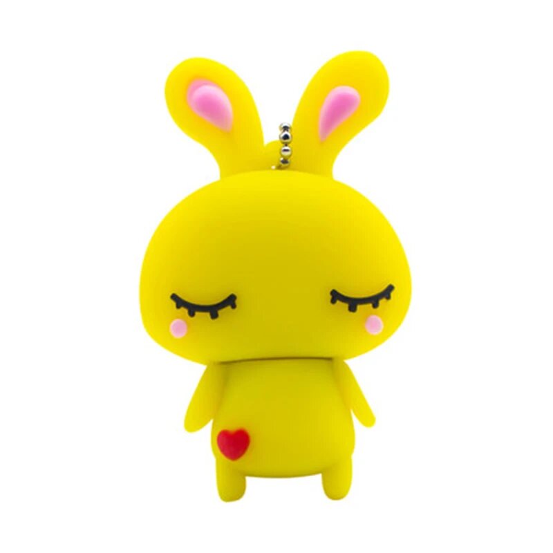 KnightDisk BAODAN USB-флешка в виде кролика 8-64 Гб Желтый, 16 ГБ, Желтый