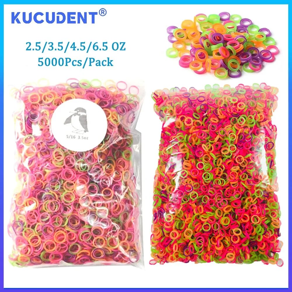 Резинки для брекетов KUCUDENT 5000 шт. 6.5OZ Chipmunk