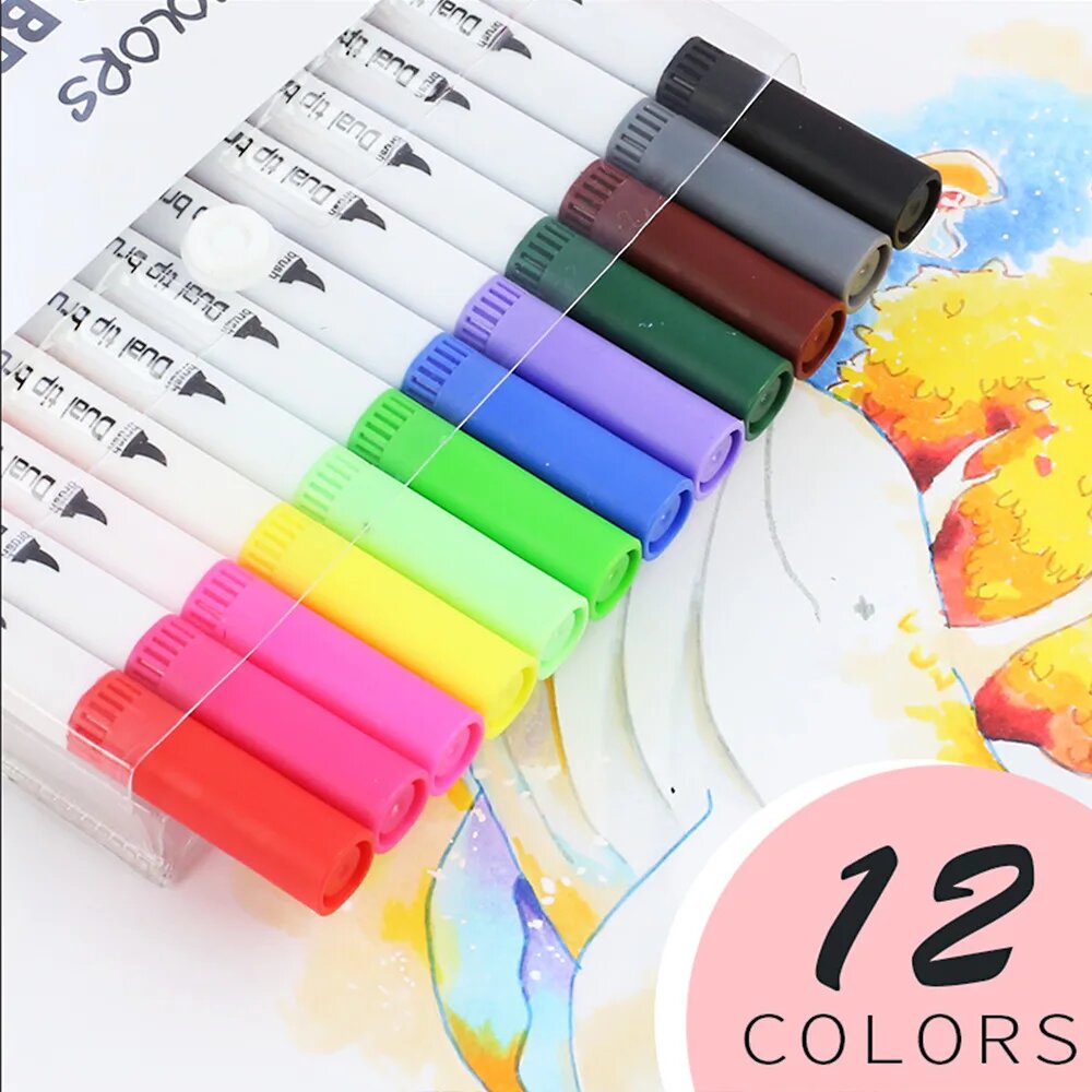 Маркеры для рисования Dot Ding 12/24/36/48 шт. 12 Colors