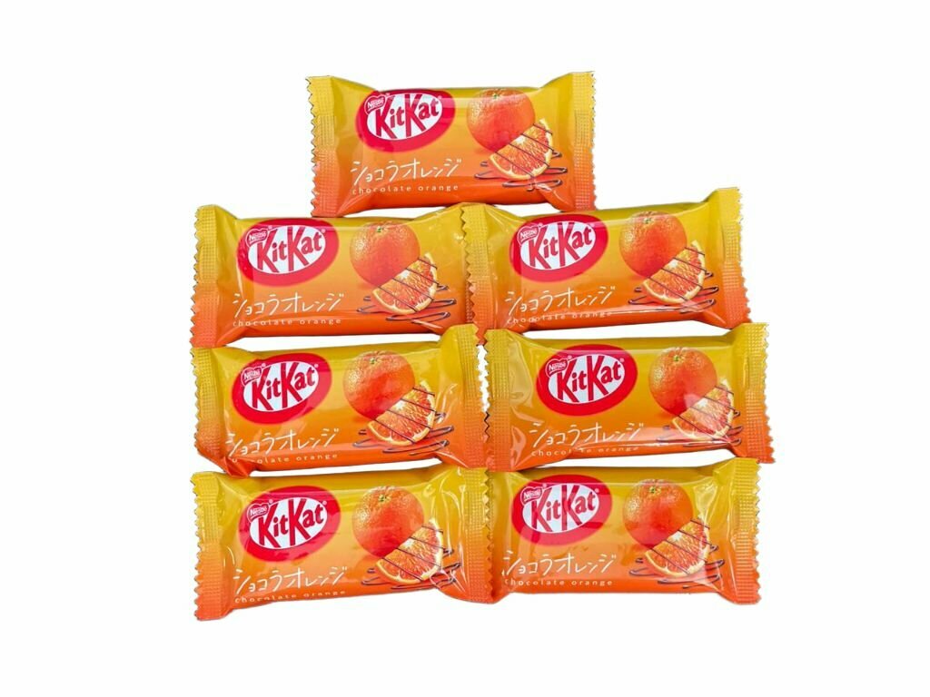 Японский Кит-Кат с цедрой апельсина Микан и молочным шоколадом Nestle Japan KitKat, 7 шт по 11,6 г