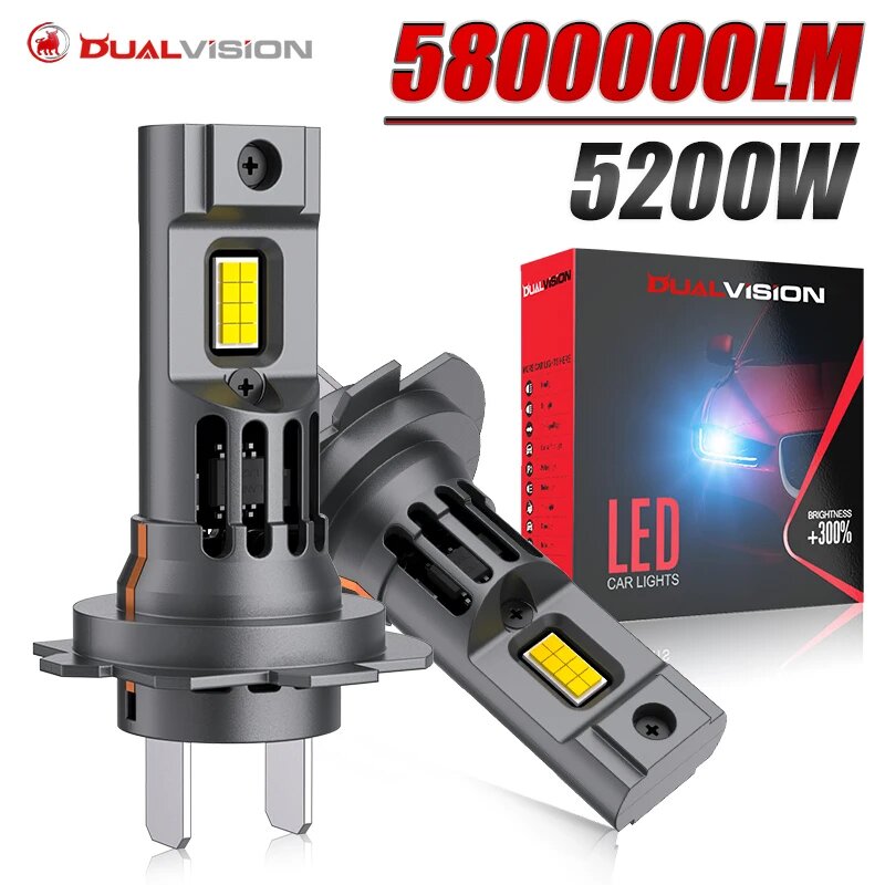 H7 LED автолампа Turbofan 5200W CANBUS