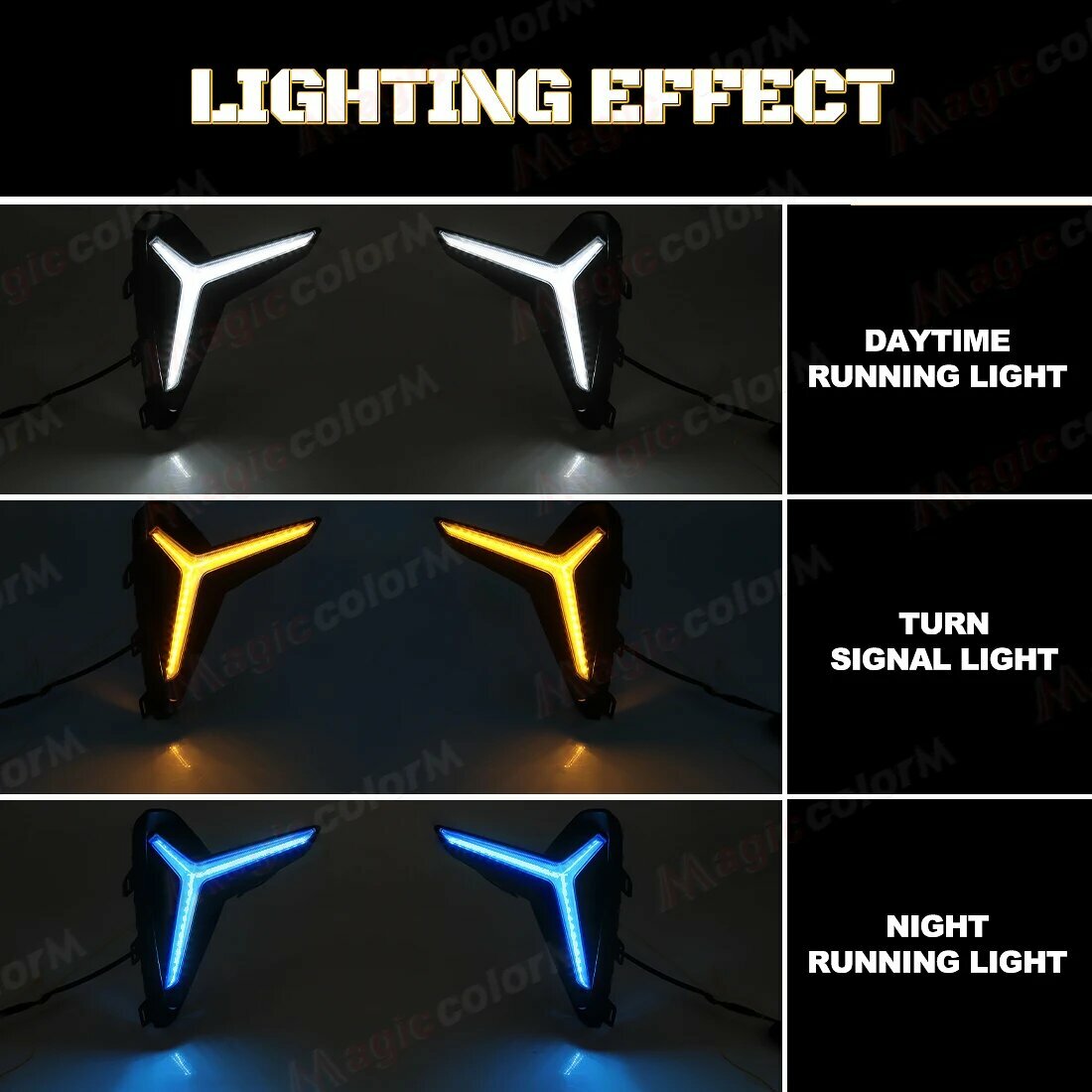 Светодиодные ДХО для Geely Emgrand DIHAO EC7 Proton S70 2021 2022 2023 2024, дневные ходовые огни, указатель поворота, противотуманная фара, белый, желтый, синий