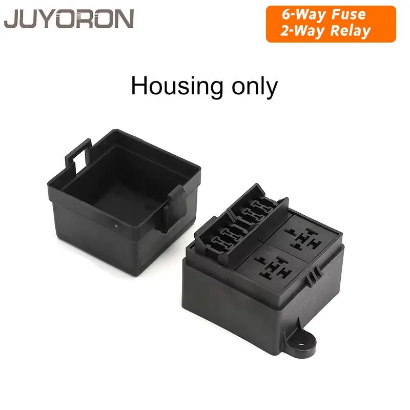 Блок предохранителей, блок реле, 4/5 контактов, 12 В, 24 В, 40 А, бесплатный модуль в сборе, автоматический автомобильный M/C, 6-контактный предохранитель с 2 релейными держателями, схема стандартного ATO 6-2 only housing