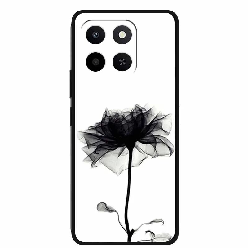 Black Silicone Case For Honor X7d 4G Case X 7d Coque Soft Back Cover For Honor X7d 5G 2025 Phone Case 6.77" Shockproof Funda Bag