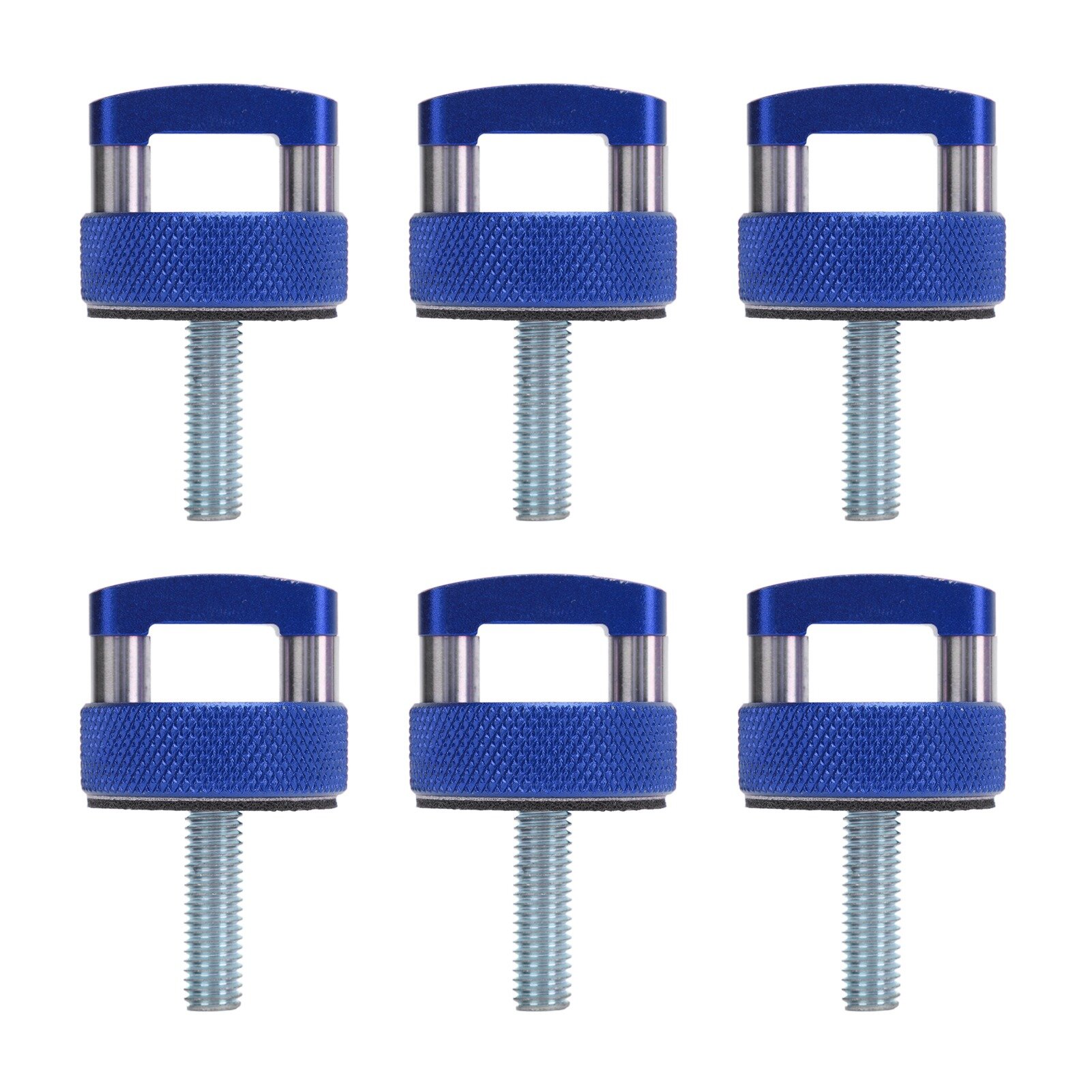 6pcs жесткий топ быстрый снятие крепежного винта с крепежным застежком с D Rings Aluminum для Wrangler JK Jlu JT 2DR Unlimited 4dr 2007 по 2018 год Blue