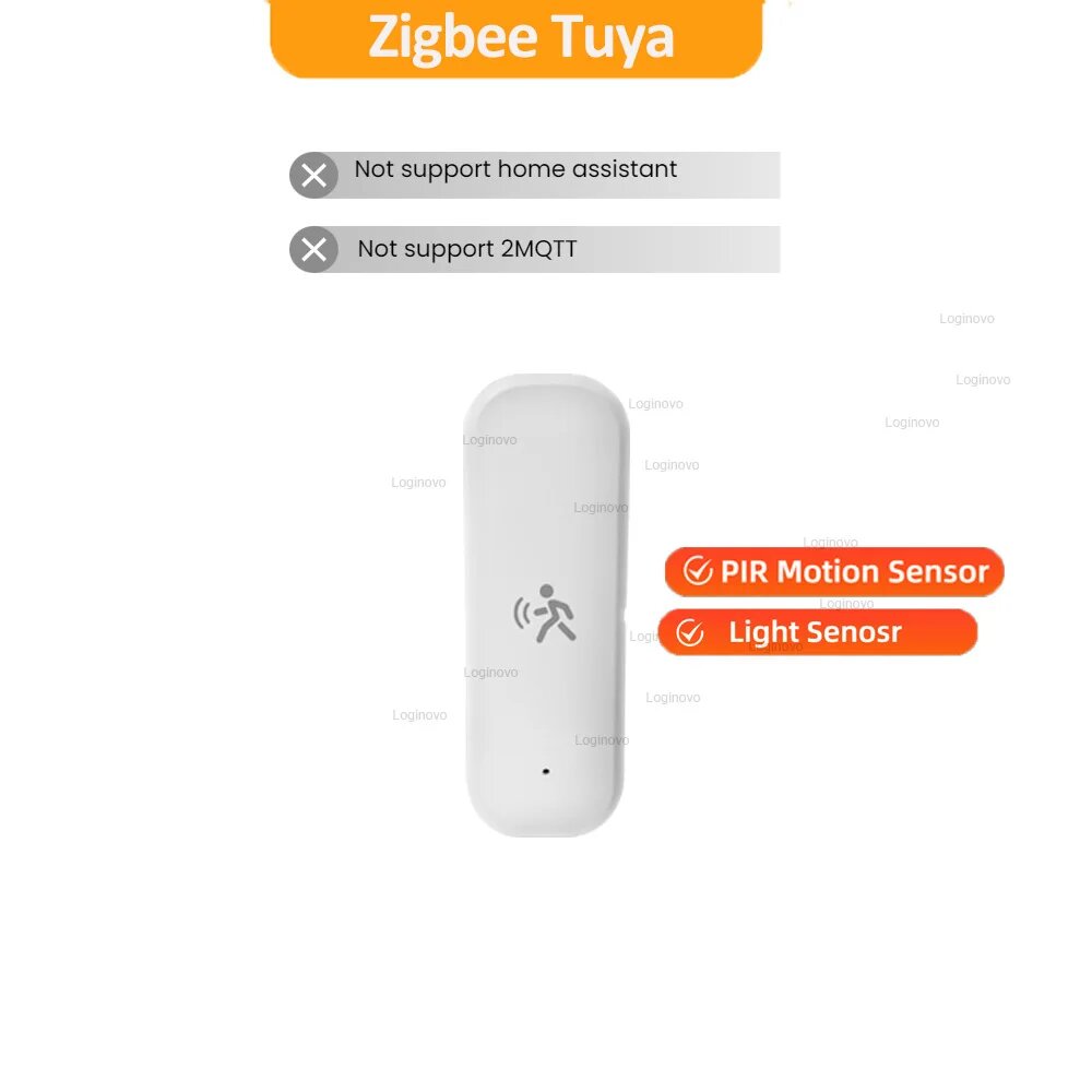 Loginovo Zigbee 3.0 PIR датчик движения 2IN1 Zigbee Tuya