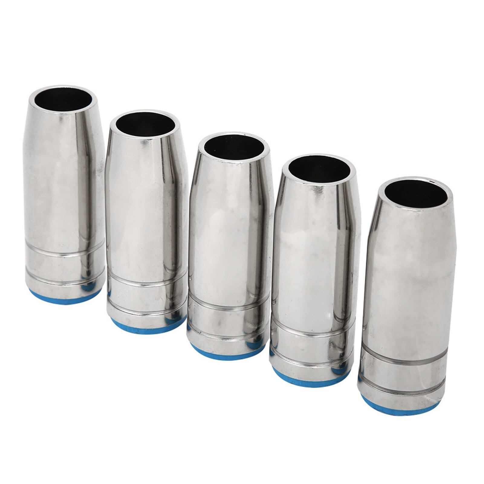 5pcs Конусный газовый сопло 15mm для сварочного дугового горелки Binzel MB 25AK MIG MAG, материал электроплакированный медь, новый, запчасти для сварки