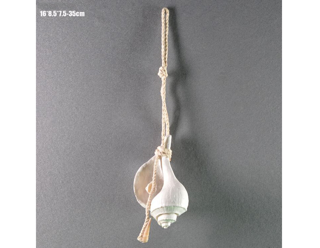 Декоративный подвес Морская ракушка 35х16см, морской декор White