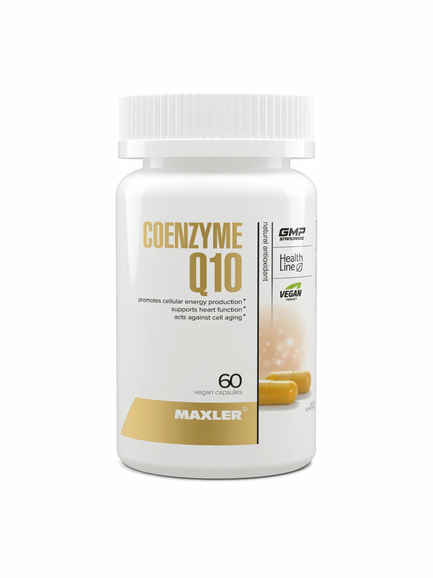 Maxler Coenzyme Q10 100 мг USA (Коэнзим Q10), 60 вегетарианских капсул по 1,52 г