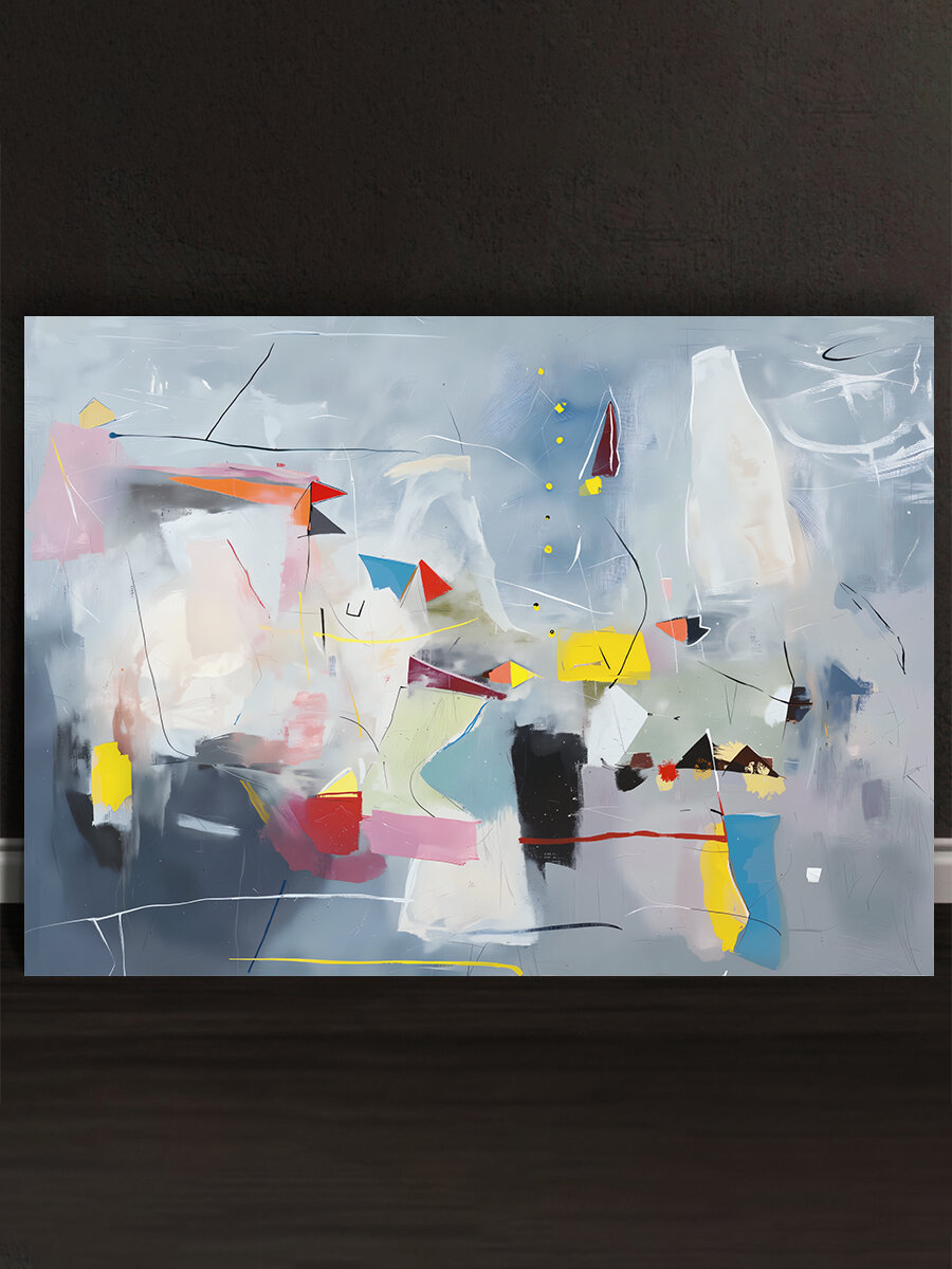 Картина на холсте - "Абстракция, модерн, масло, живопись" , 30х40 см.