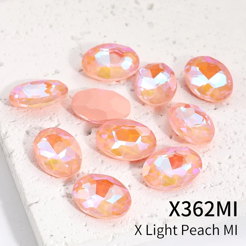 Стразы 13x18mm, X362MI, Light Peach MI