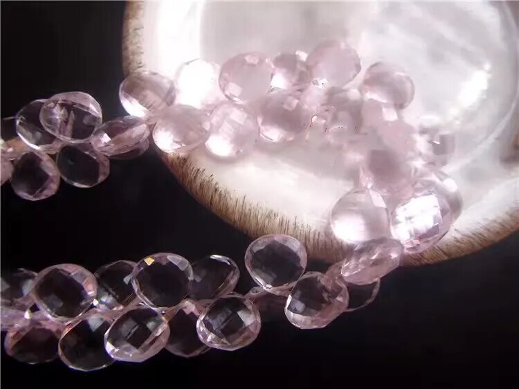 Кварцевые бусины овальные граненые 7-8 мм 5 шт color2