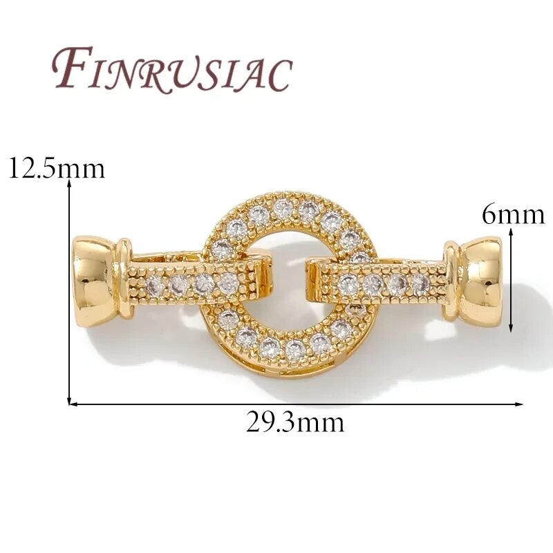 Позолоченные замки для браслетов FINRUSIAC, 2 штуки 2 pieces, 18k Gold Plated