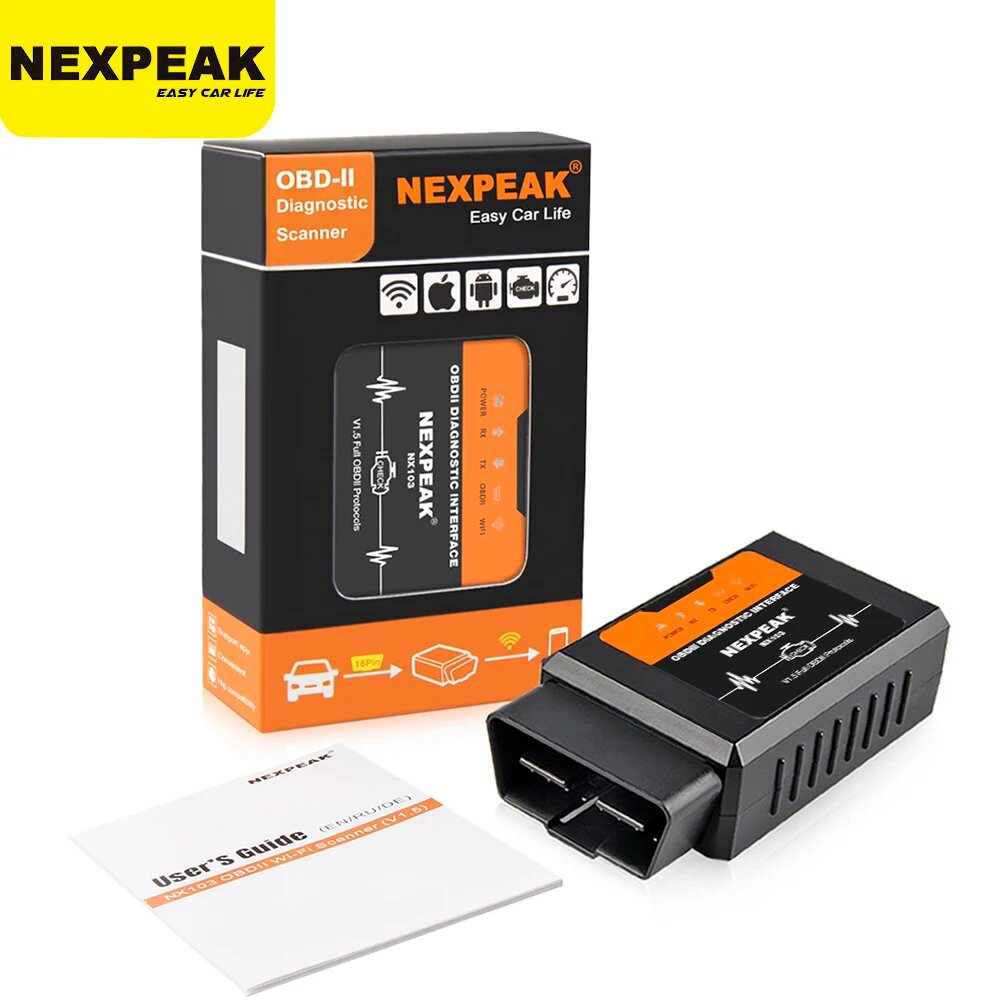 NEXPEAK NX103 ELM327 V1.5 WIFI OBD2 сканер автомобильный диагностический инструмент Pic18f25k80 Obd2 сканер автоматический диагностический сканер ELM327, NX103
