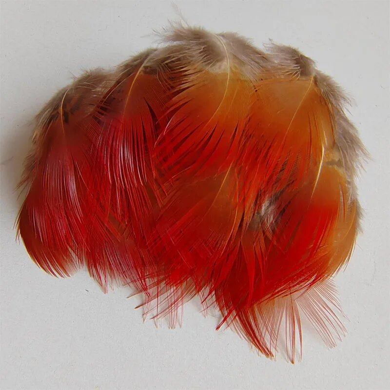 Перья золотого фазана 4-9 см 200 шт. 4-6cm