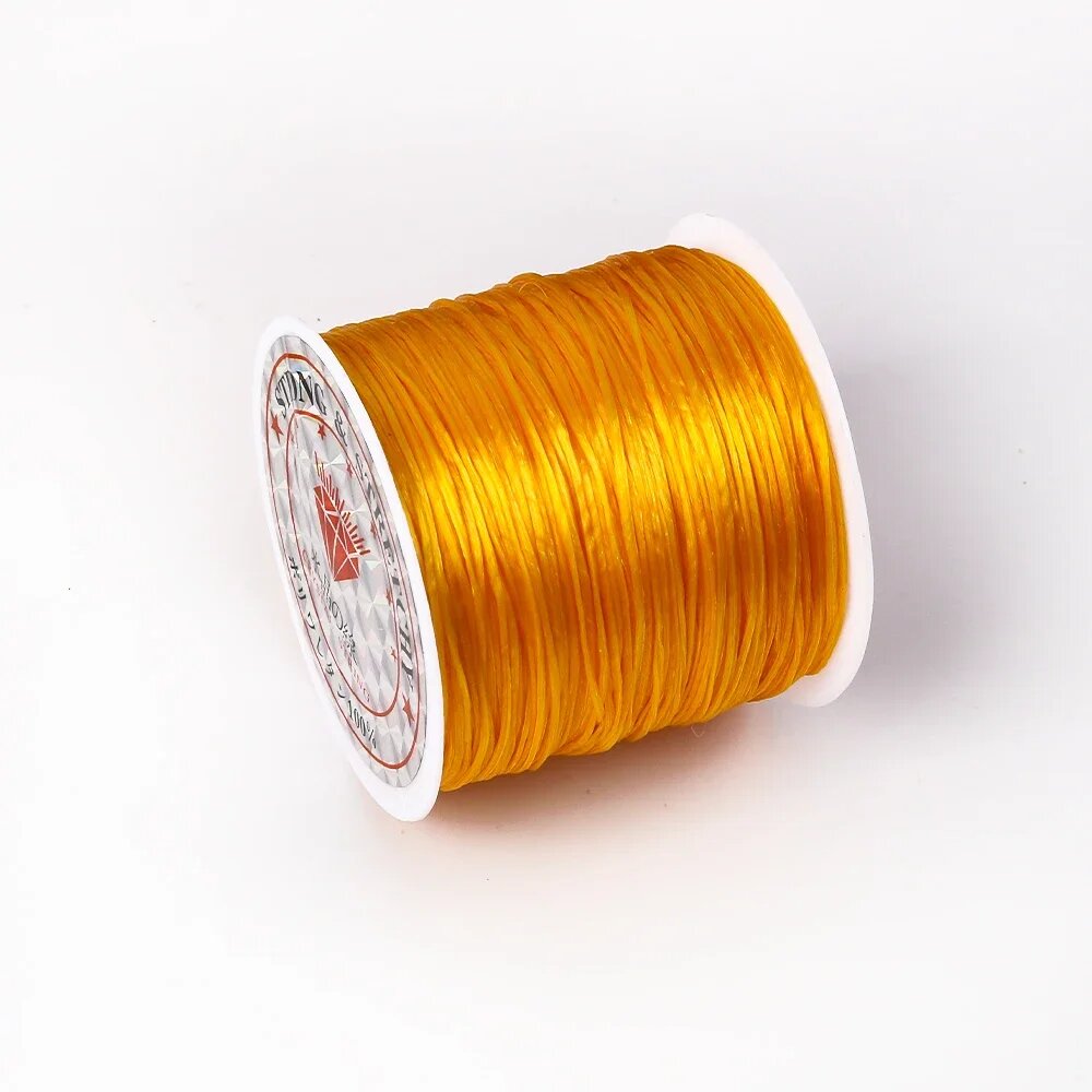 10 м, 40 м/рулон, 0,6 мм, многоцветная плоская эластичная нить, веревка для бусин, нитка для бижутерии «сделай сам», браслет, бусины, спандекс, веревка, материал